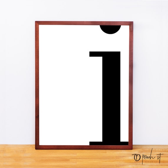 Serif Letter I Typography Print Letter Print Printable | Etsy