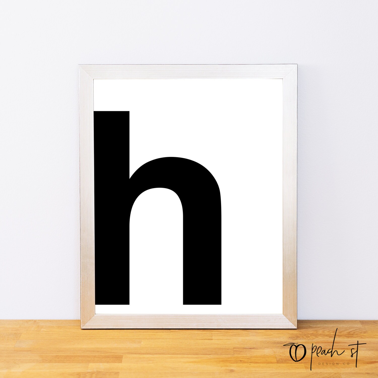 Lowercase Letter H, Typography Print, Printable Monogram, Printable Art ...