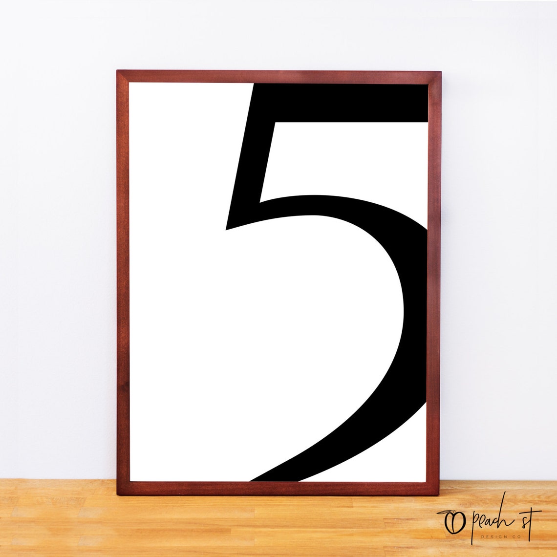 Serif Number 5, Typography Print, Letter Print, Printable Monogram ...