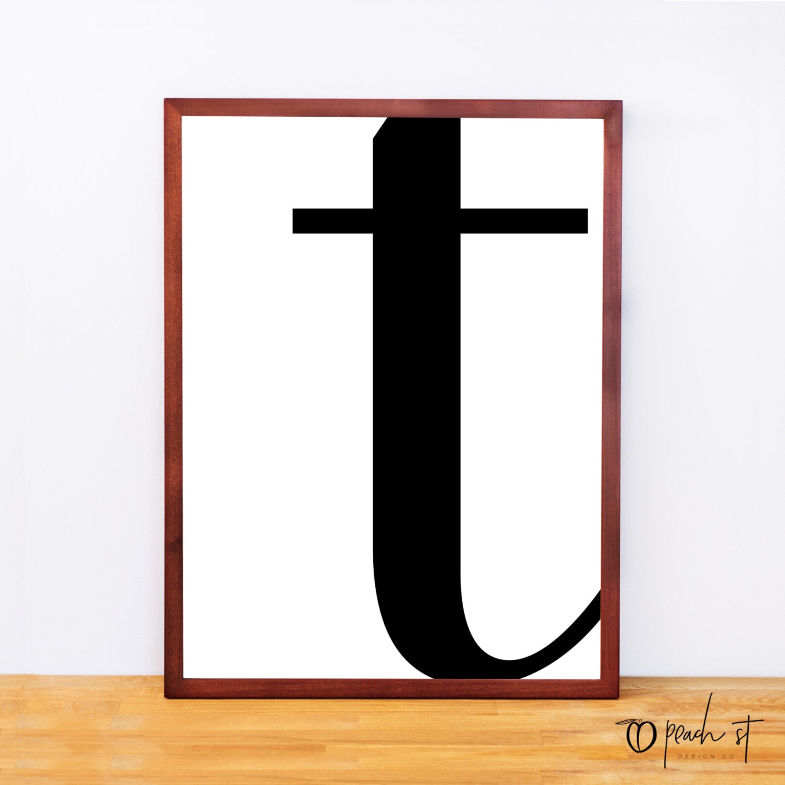 Serif Letter T, Typography Print, Letter Print, Printable Monogram ...