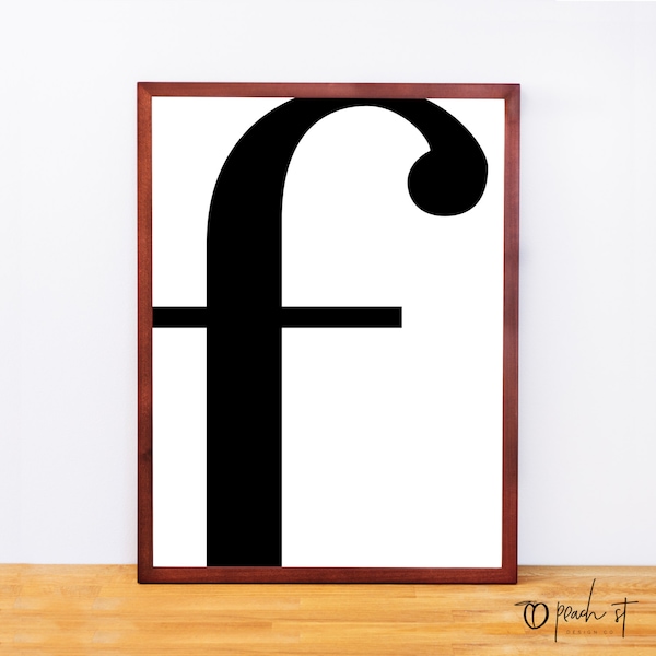 F Letter Print - Etsy