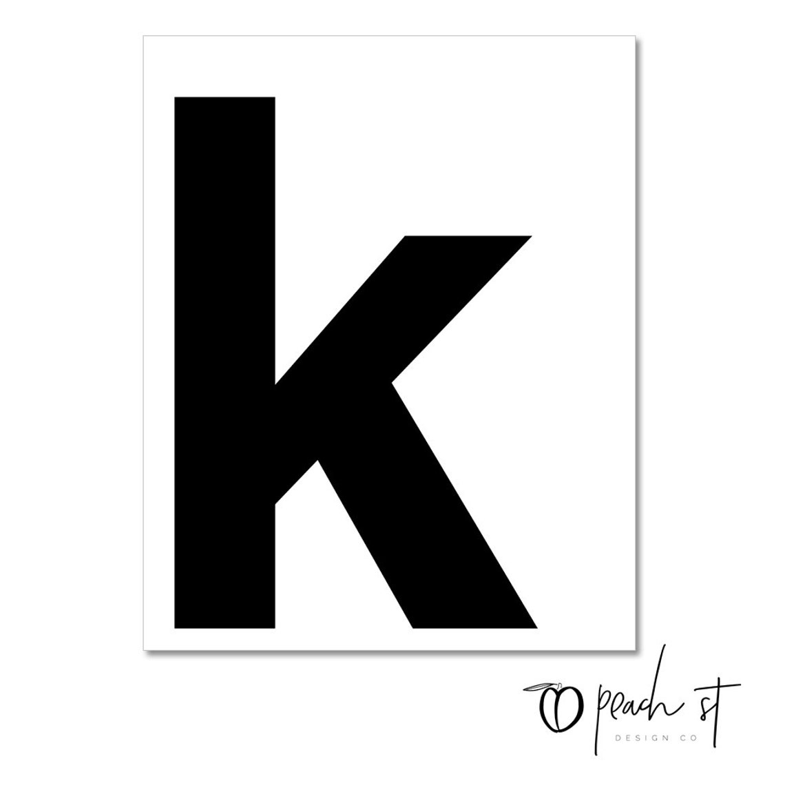 Lowercase Letter K, Typography Print, Printable Monogram, Printable Art ...