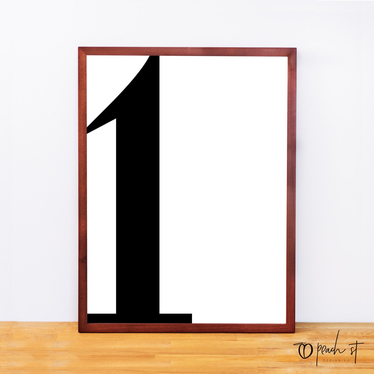 Serif Number 1, Typography Print, Letter Print, Printable Monogram ...