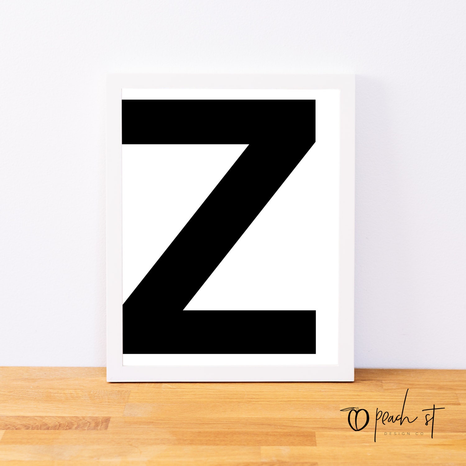 Letter Z, Typography Print, Letter Print, Printable Monogram, Printable ...