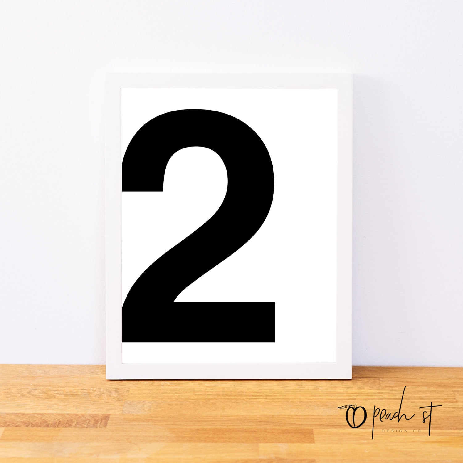 Number 2, Typography Print, Letter Print, Printable Number, Printable ...