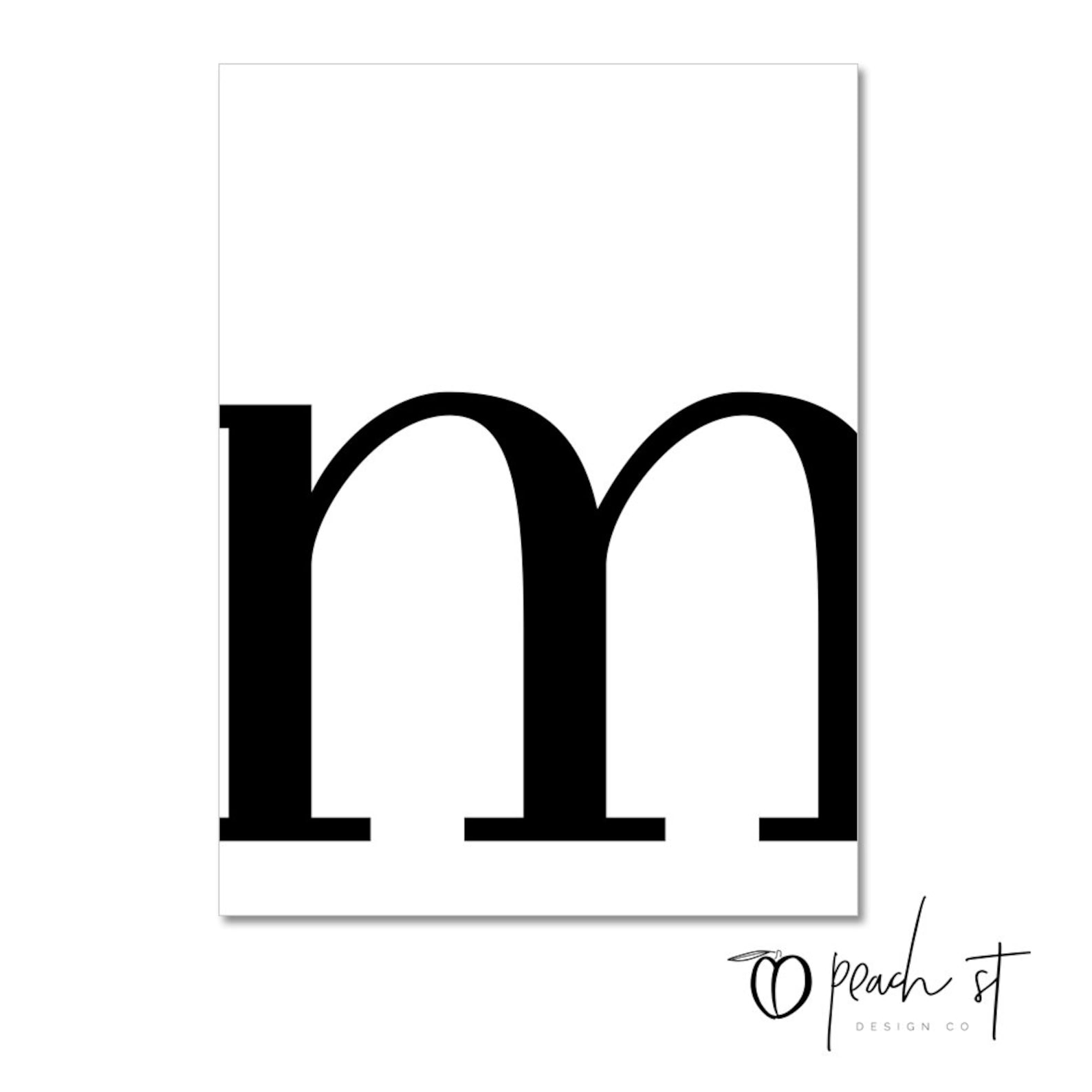 Serif Letter M, Typography Print, Letter Print, Printable Monogram ...