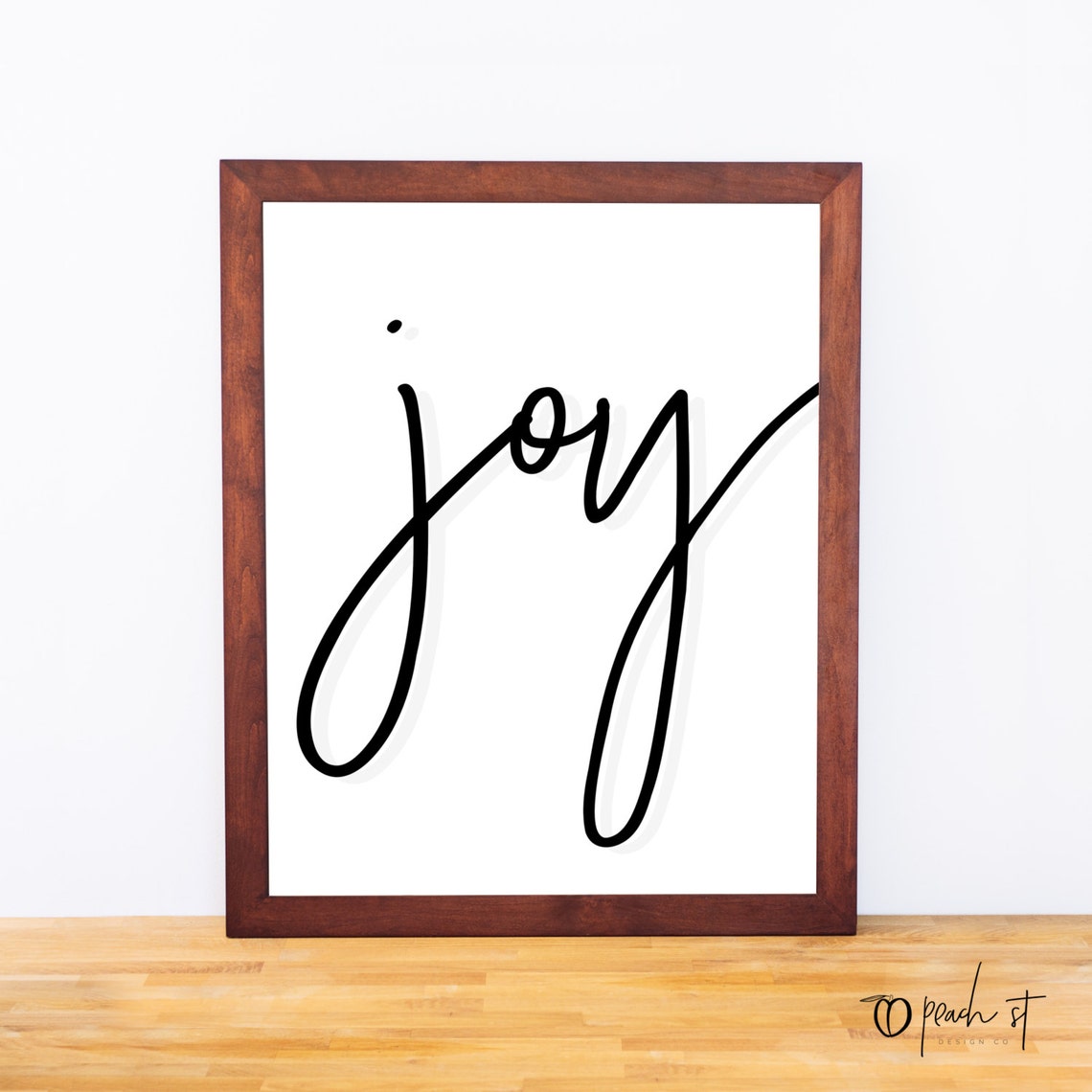Joy, Typography Print, Lettering, Printable Quote, Black and White Wall ...