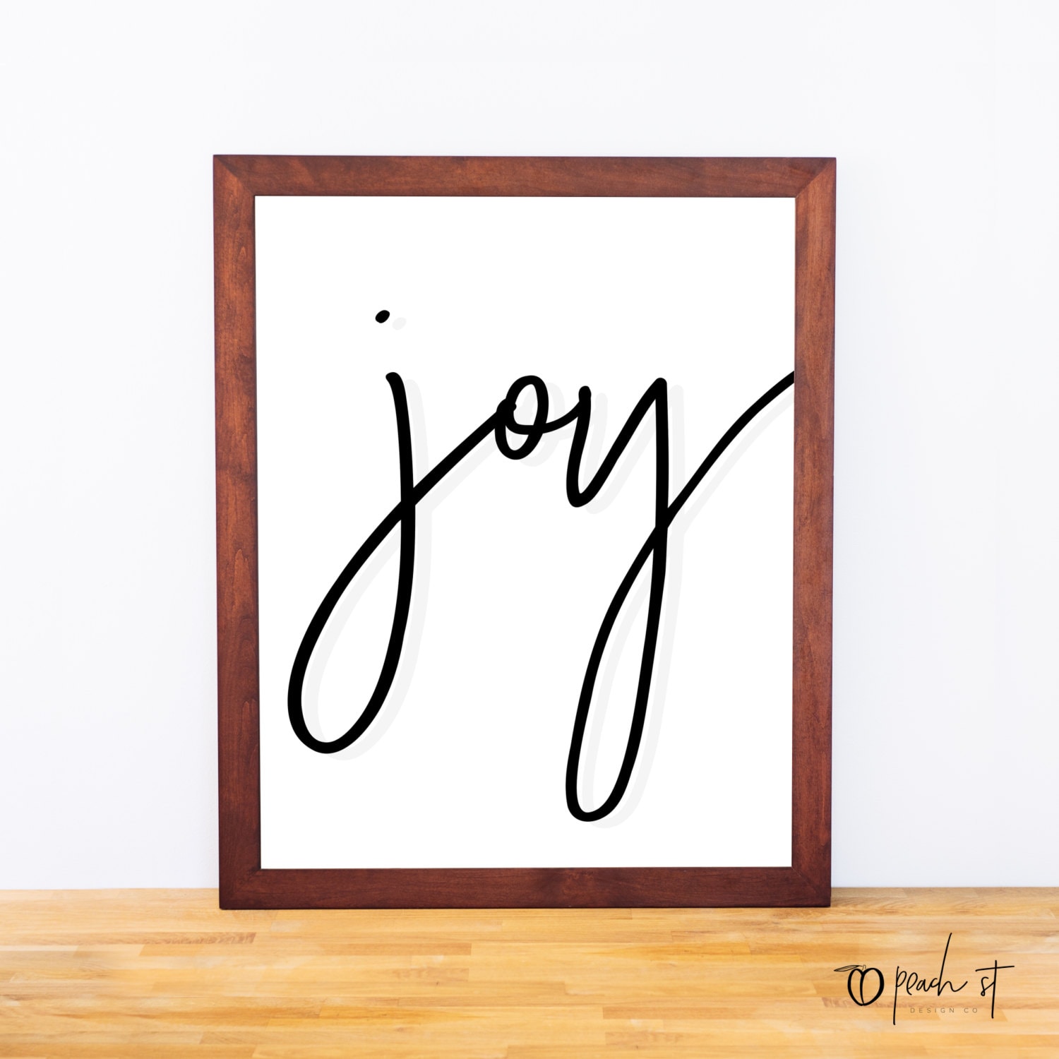 Joy, Typography Print, Lettering, Printable Quote, Black and White Wall ...