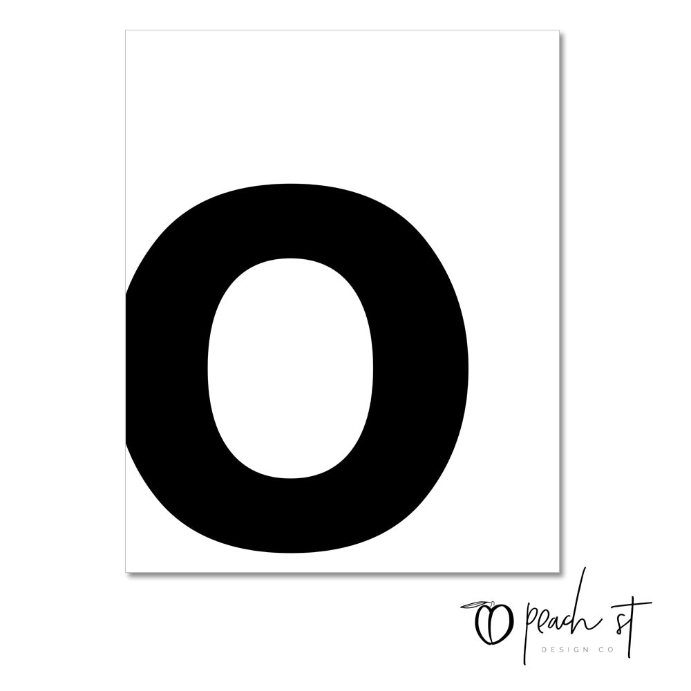 Lowercase Letter O, Typography Print, Printable Monogram, Printable Art ...