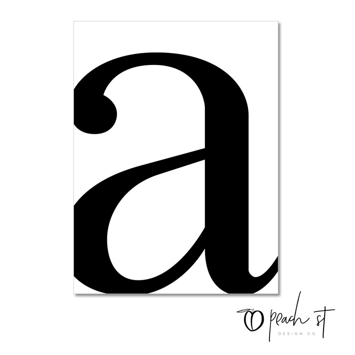 Serif Letter A, Typography Print, Letter Print, Printable Monogram ...