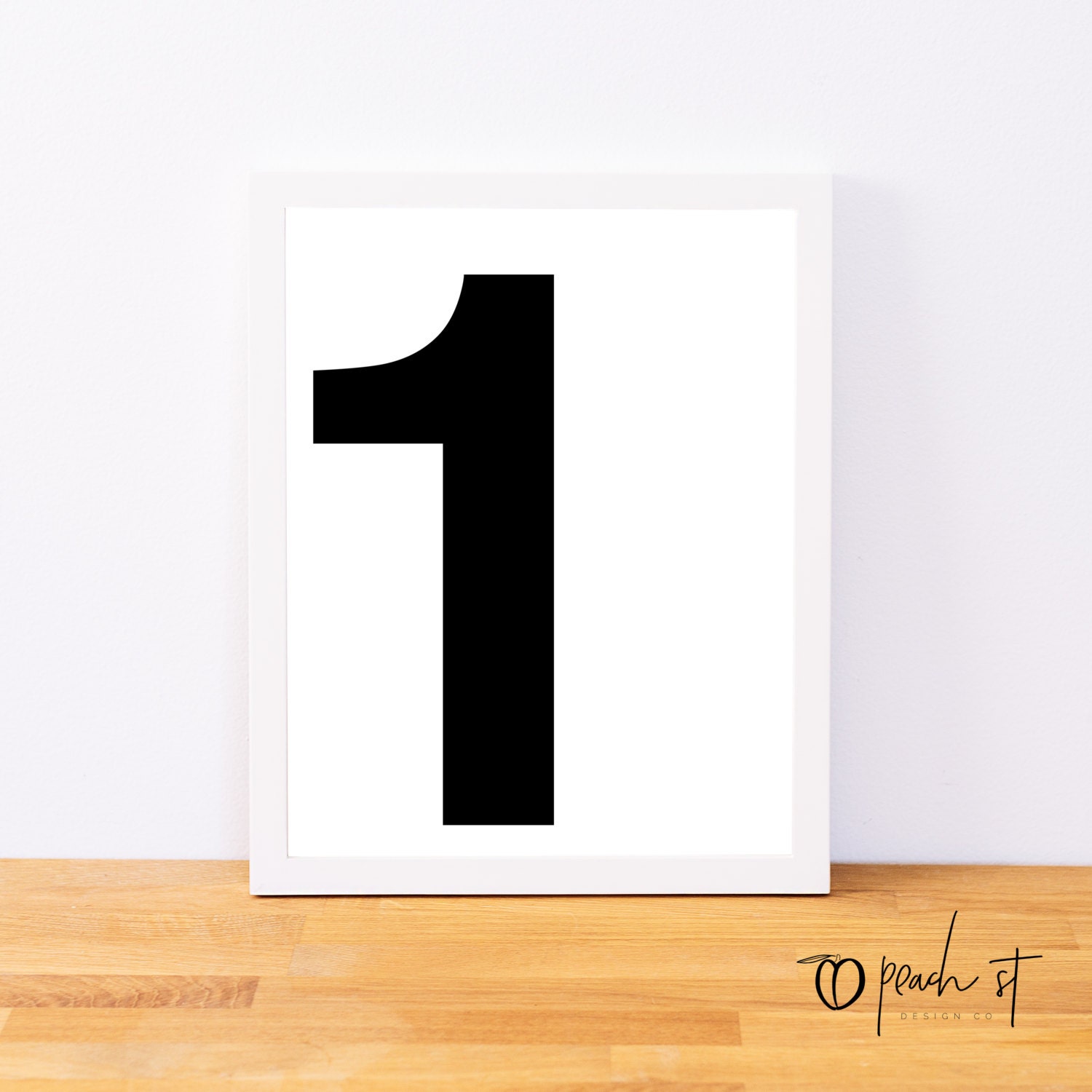 Number 1, Typography Print, Letter Print, Printable Number, Printable ...