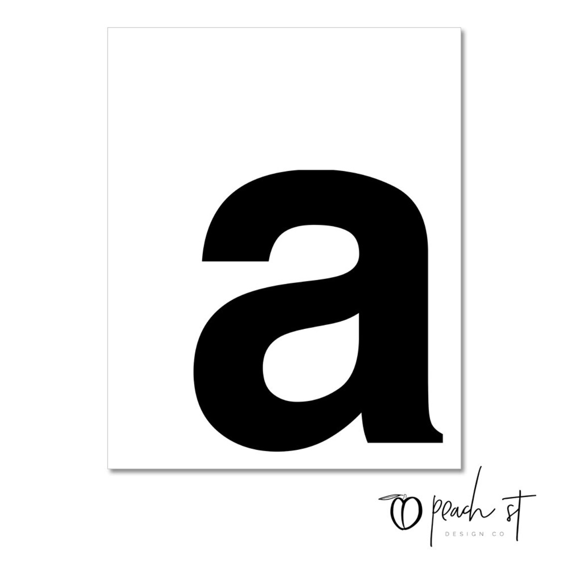 Lowercase Letter A, Typography Print, Printable Monogram, Printable Art ...