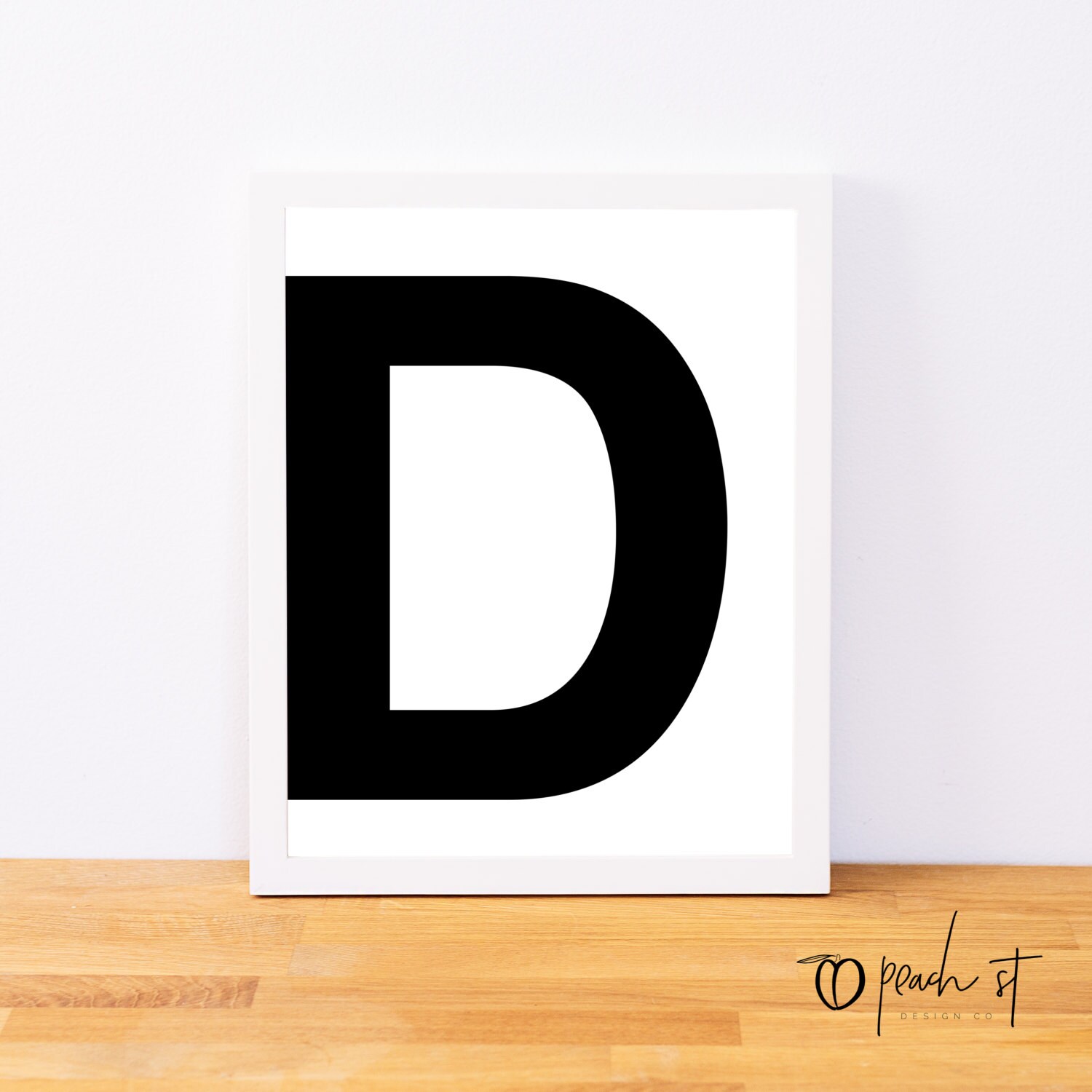 Letter D, Typography Print, Letter Print, Printable Monogram, Printable ...