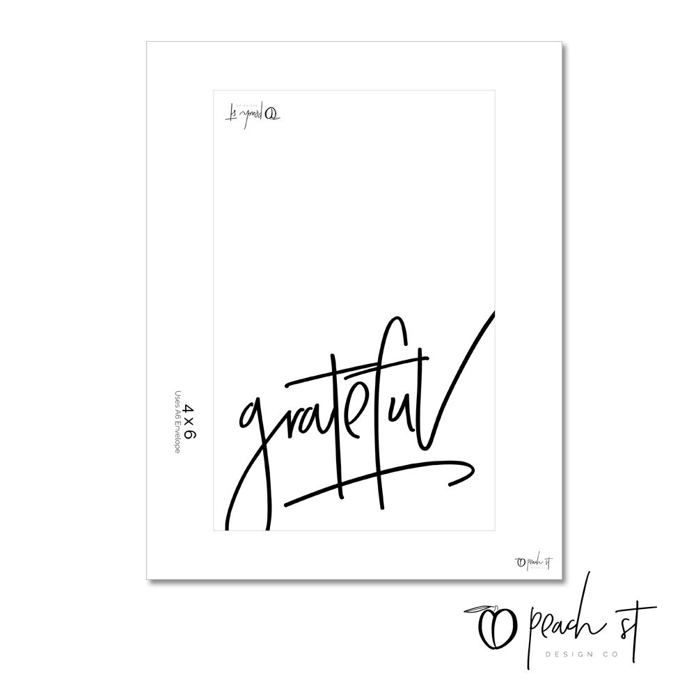 Grateful, Thanksgiving, Thank You Card, Thank You Gift, Printable Card ...