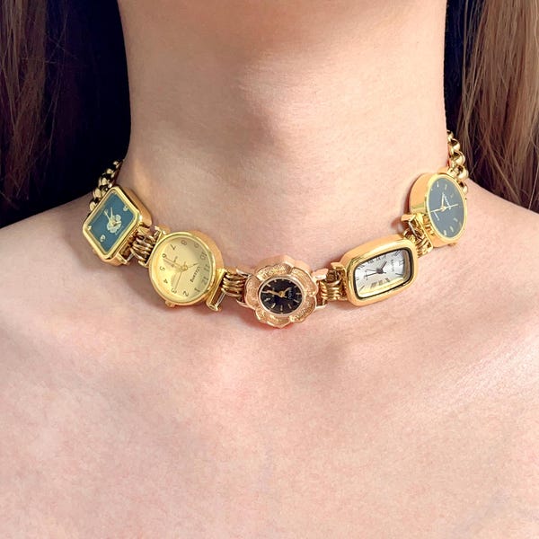 Clock Necklace - Etsy