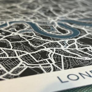 London Map, Street Map of London England, Art Print - A4 Size (21 X 29. ...
