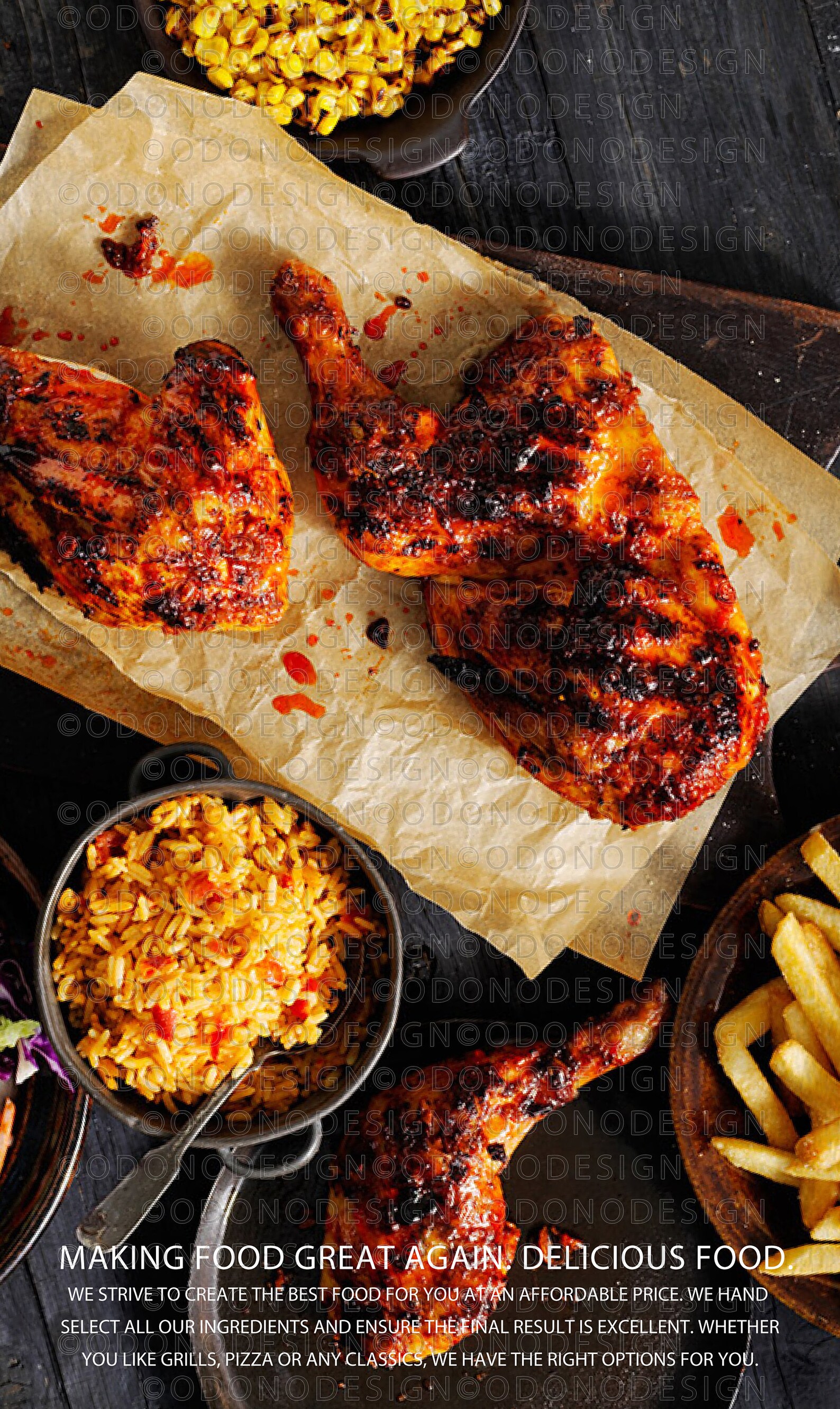 Restaurant Menu Template Microsoft Word MS. Print From Home Artwork ...