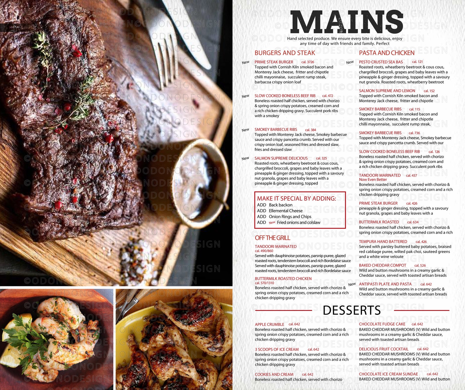 Restaurant Menu Template Microsoft Word MS. Print From Home Artwork ...