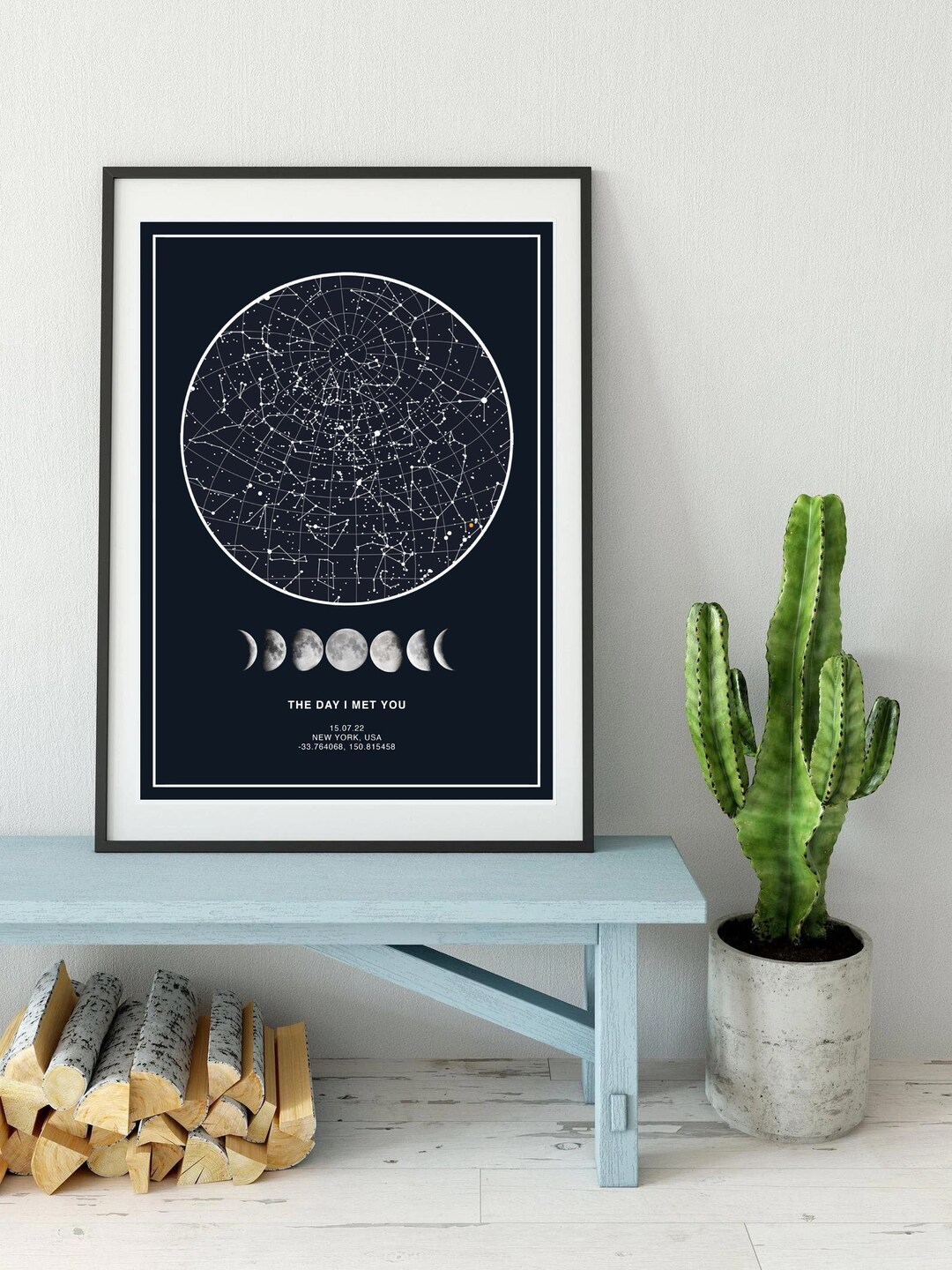 DOWNLOADABLE STARMAP Star Chart, Night Sky Wall Art, Astrology Print ...