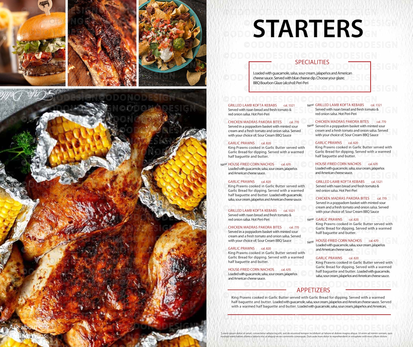 Restaurant Menu Template Microsoft Word MS. Print From Home Artwork ...