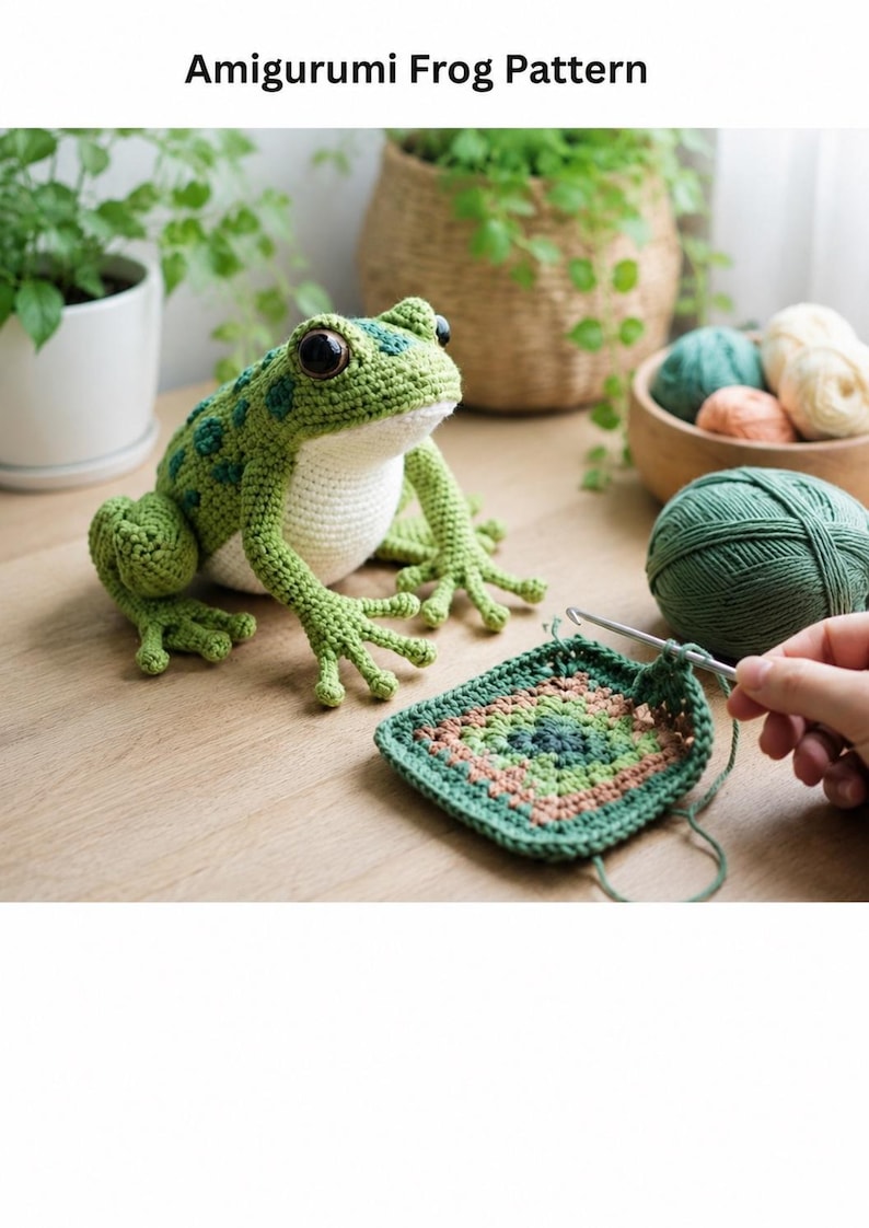 Realistic Frog Crochet Pattern | Amigurumi Woodland Plush Tutorial (PDF ...