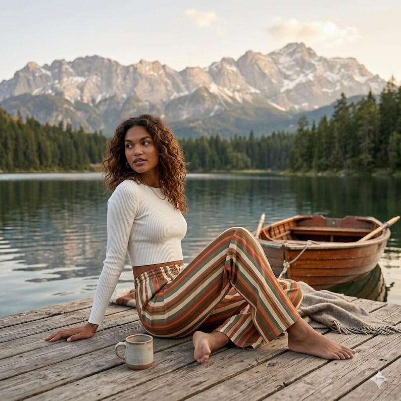Wide Leg Pants Sewing Pattern PDF | High Waist Palazzo Trousers Pattern ...