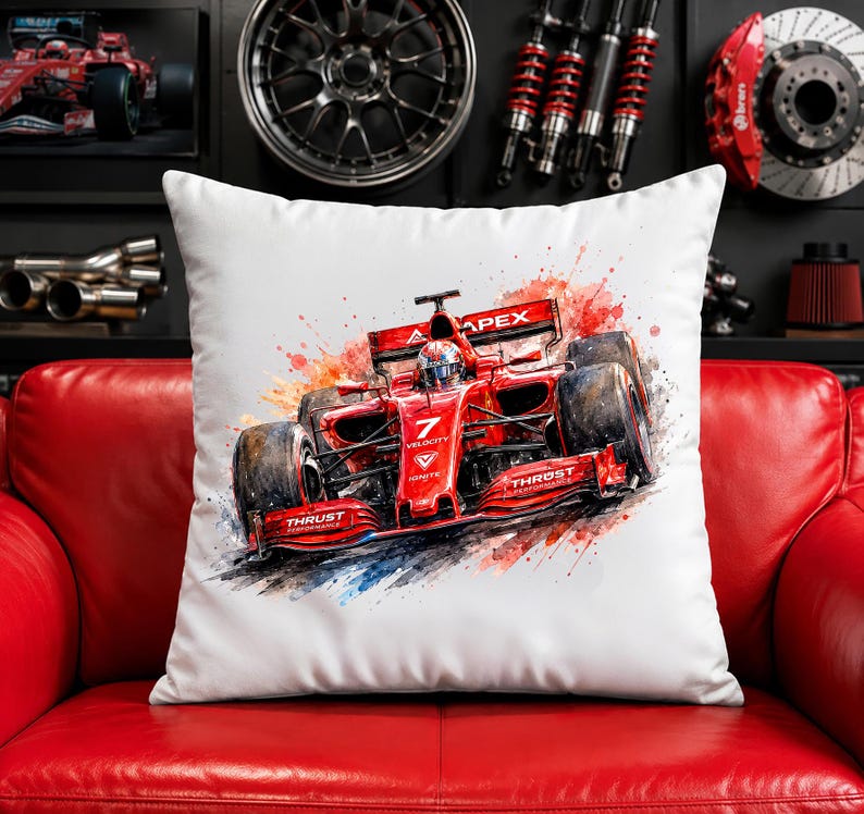 2 PNG Formula Racing Sticker Car Art + Racing Helmet, Retro Motorsport ...
