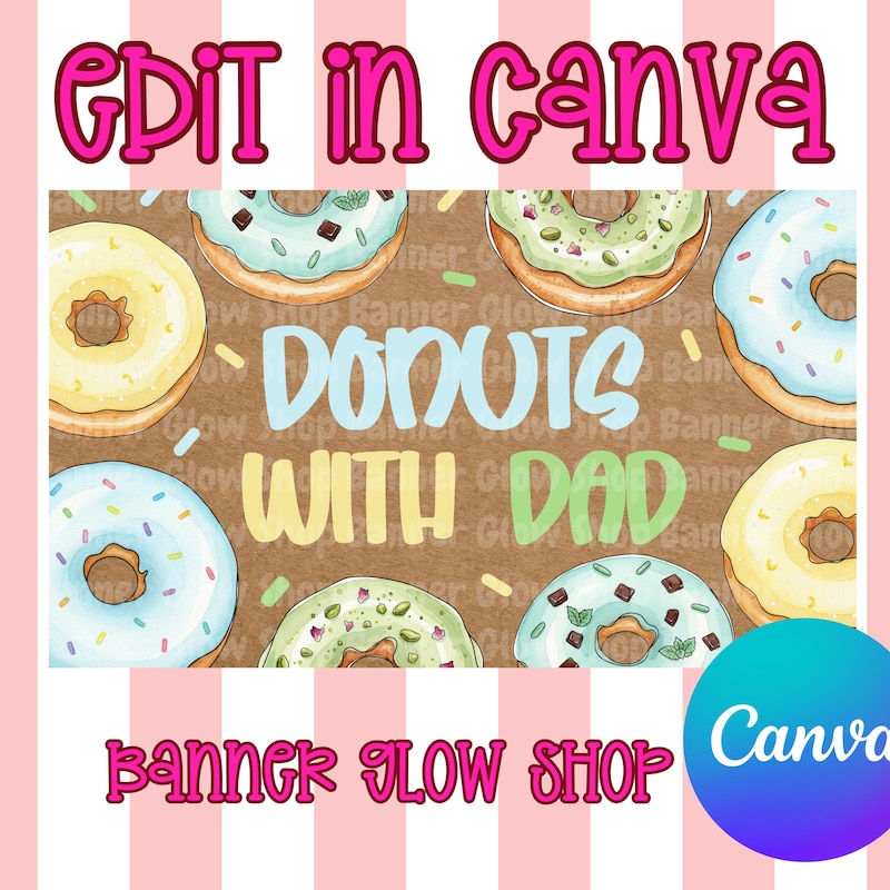 Donuts With Dad Banner - Etsy