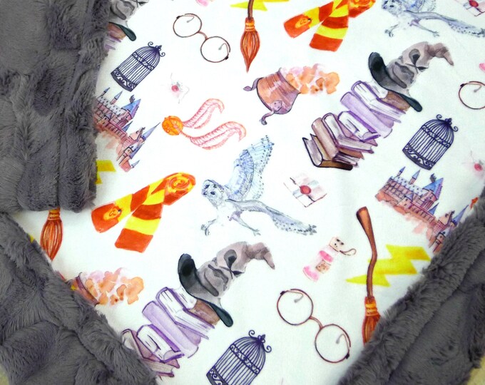 Personalized Gender Neutral Blanket - Unisex Blanket - Wizard Blanket ...