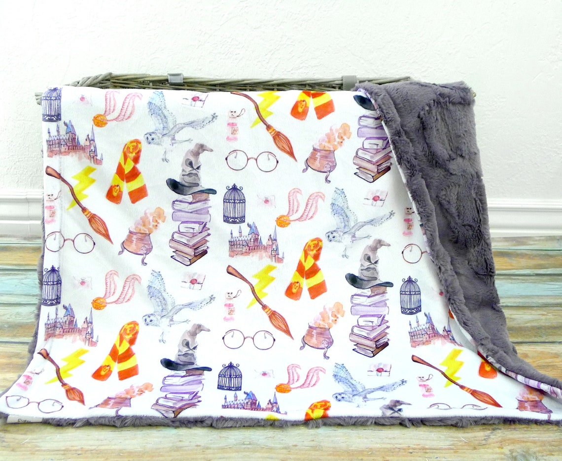 Personalized Gender Neutral Blanket Unisex Blanket Wizard - Etsy