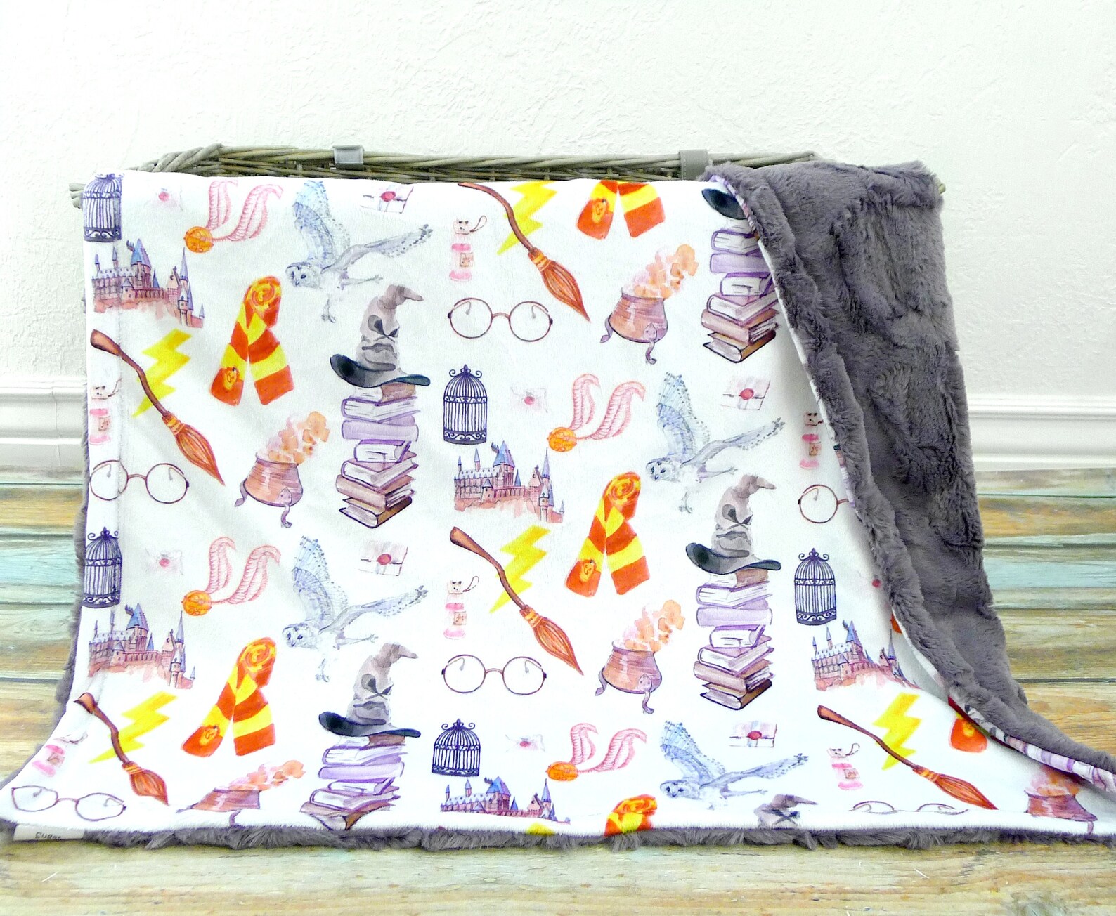 Personalized Gender Neutral Blanket Unisex Blanket Wizard - Etsy