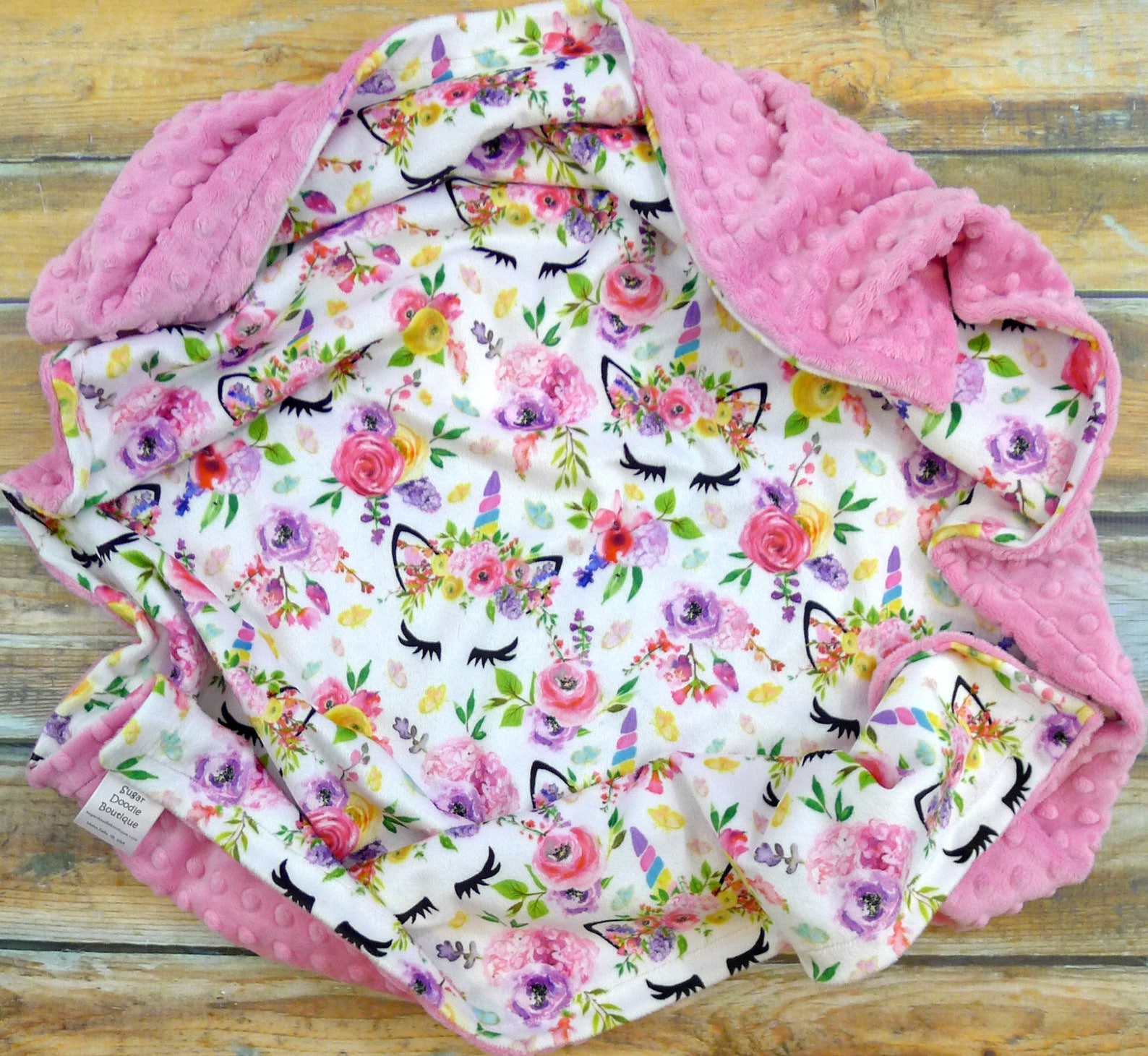 Unicorn Baby Blanket - Baby Girl - Floral Unicorn Blanket - Unicorn ...