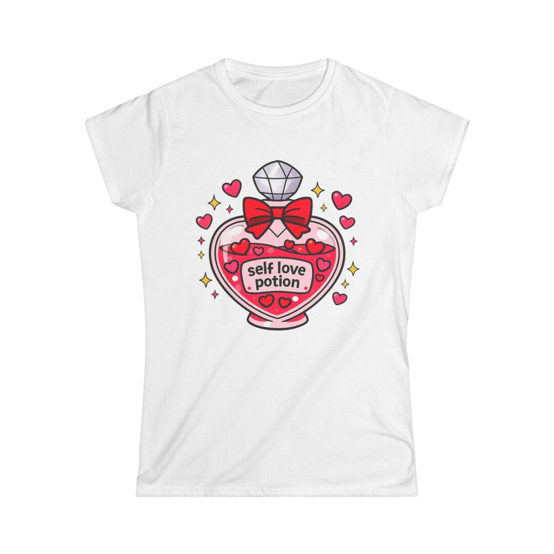 Self Love Potion Tee | Heart Potion Bottle Graphic Shirt | Valentines ...