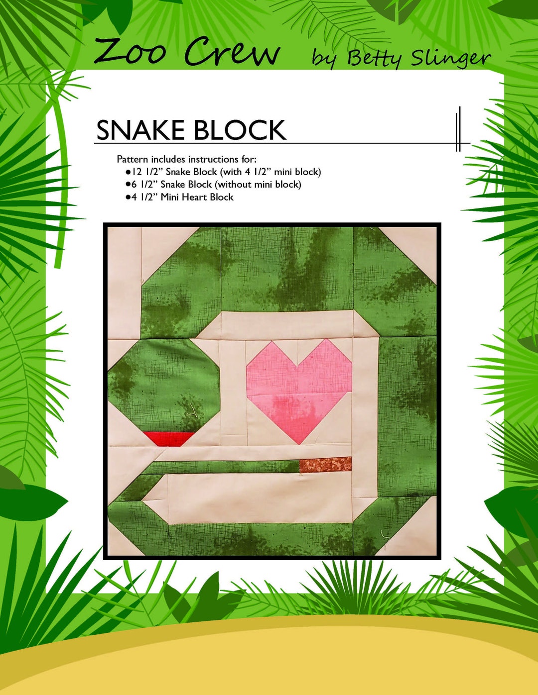 Snake Quilt Block / Digital Download / PDF Pattern - Etsy