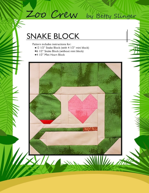 Snake Quilt Block / Digital Download / PDF Pattern | Etsy