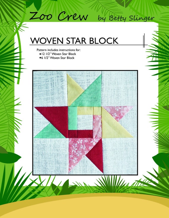 Woven Star Quilt Block / Digital Download / PDF Pattern | Etsy