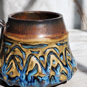 Volcano Mug Mountain Mug Conical Coffee Cup Blue Flowing Water Mug ...