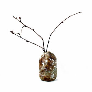 Nature Inspired Stone Vase Sculpted Ceramic Rock Textured - Etsy