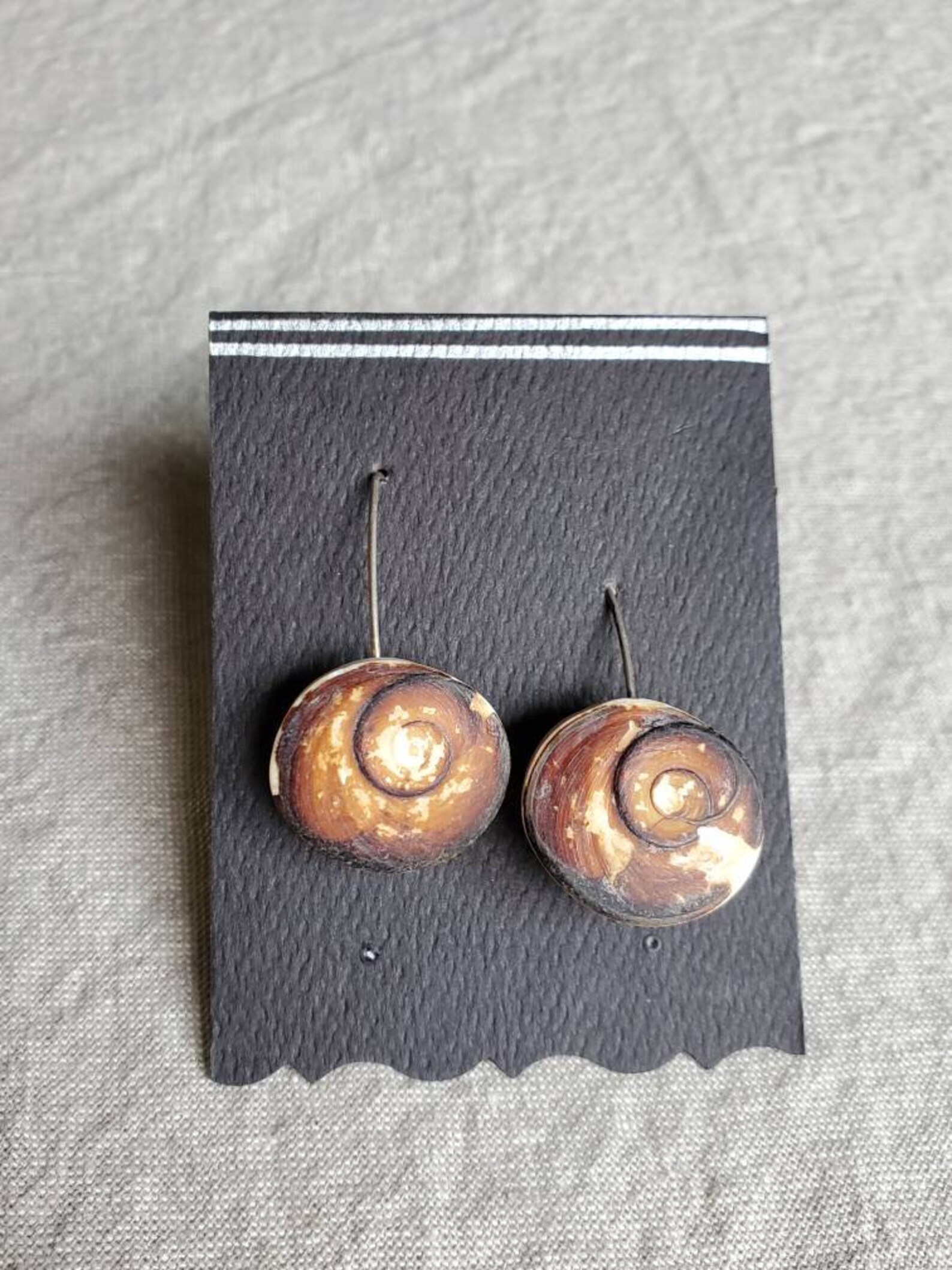 Snail Shell Earrings Minimalist Snail Shell Shiva Shell - Etsy