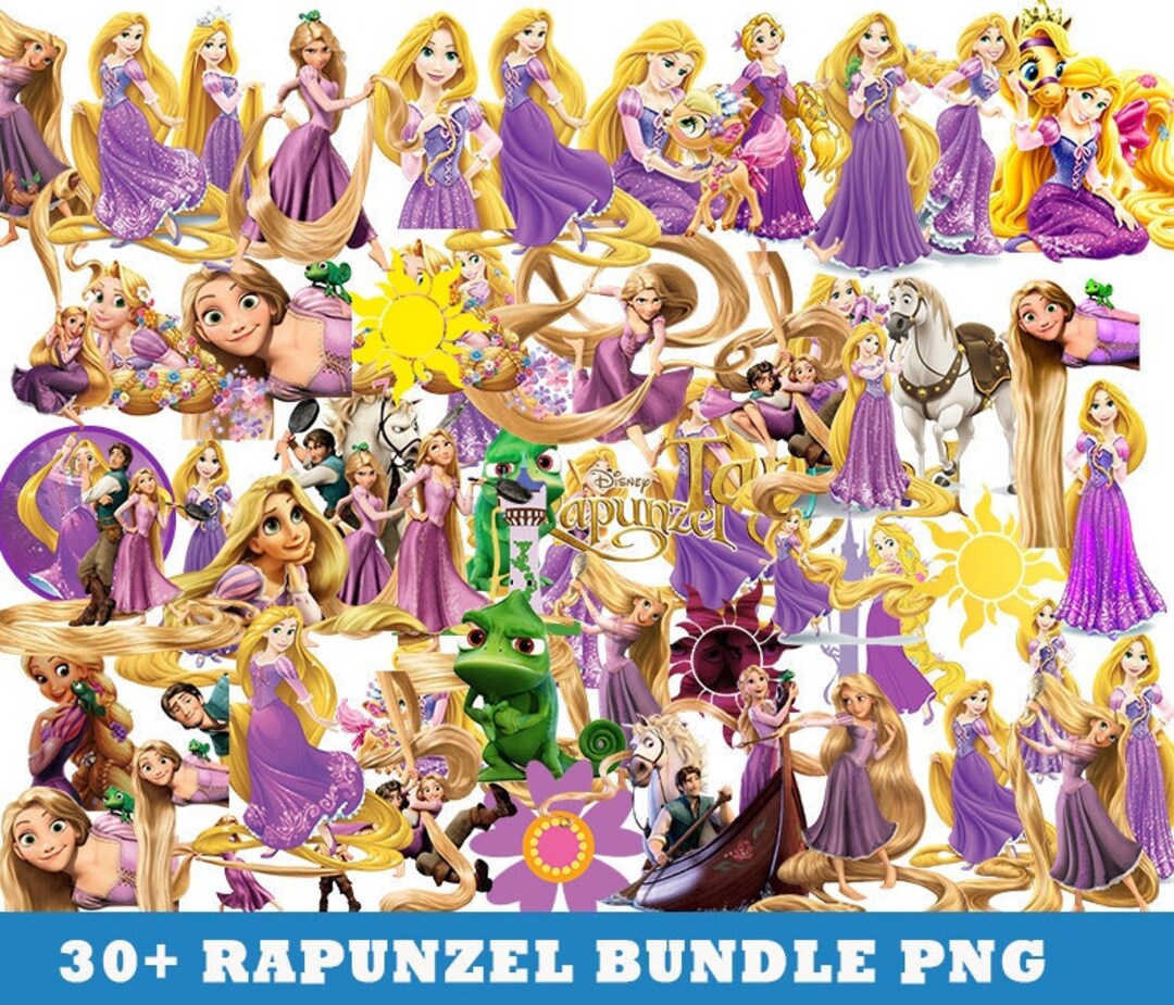 Rapunzel Png Bundle,tangled Png Mega Bundle, Tangled SVG, Flynn Rider ...