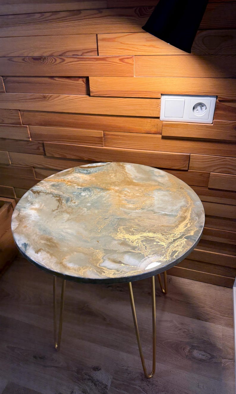 Round Epoxy Resin Coffee Table - Etsy
