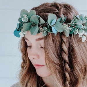 Eucalyptus Flower Crown/ Greenery Crown / Natural Flower Crown/ Boho ...
