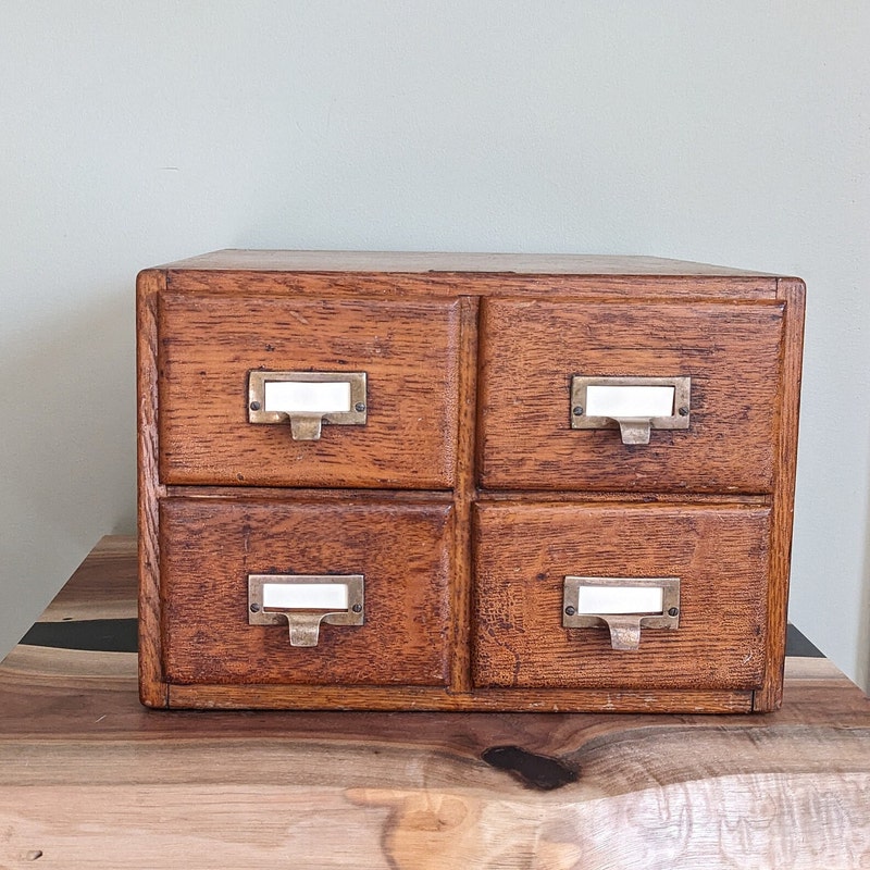 Library Card Catalog Cabinet - Etsy