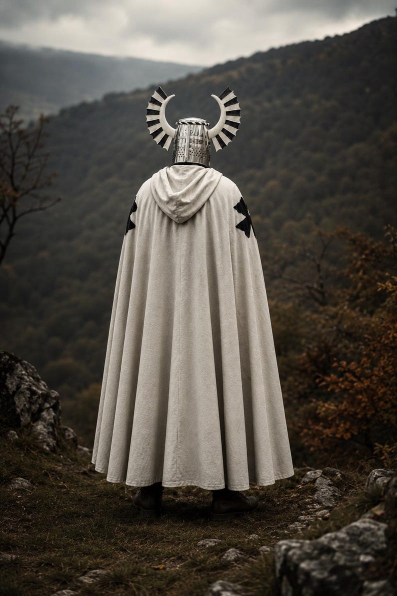 Medieval Knight White Templar Armor - Armor With Wings Helmet - White ...