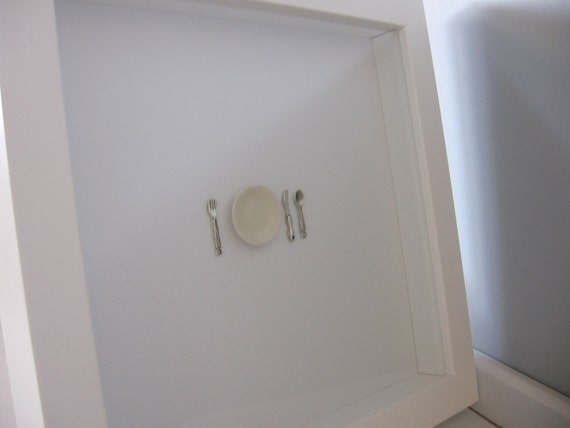 Items similar to Place Setting - Minatures - Shadow Box Frame on Etsy