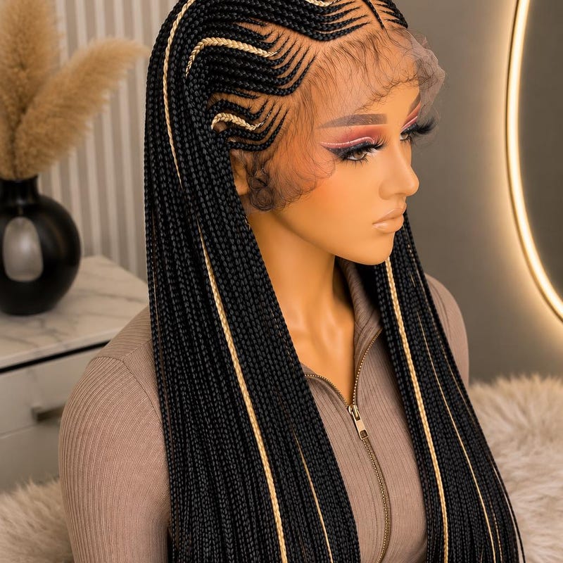 Red Boho Braids Wigs - Etsy