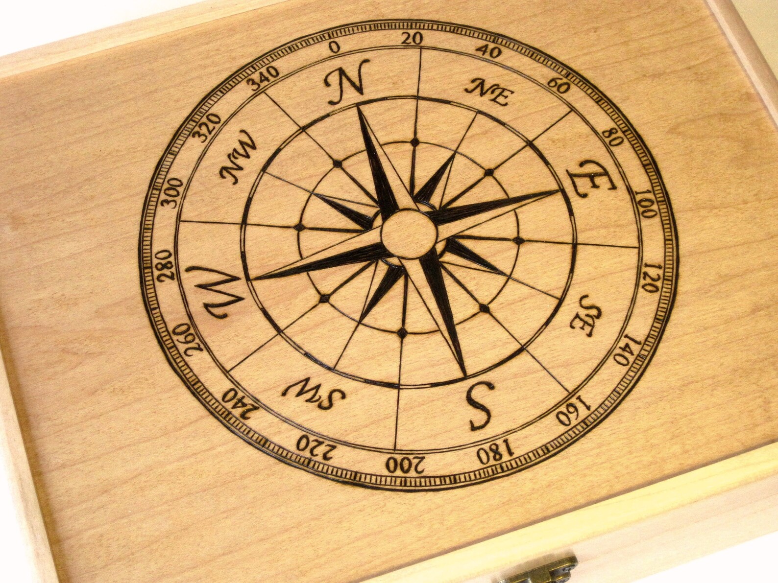 Navigator's Compass Keepsake Box: Custom Wooden Box for - Etsy
