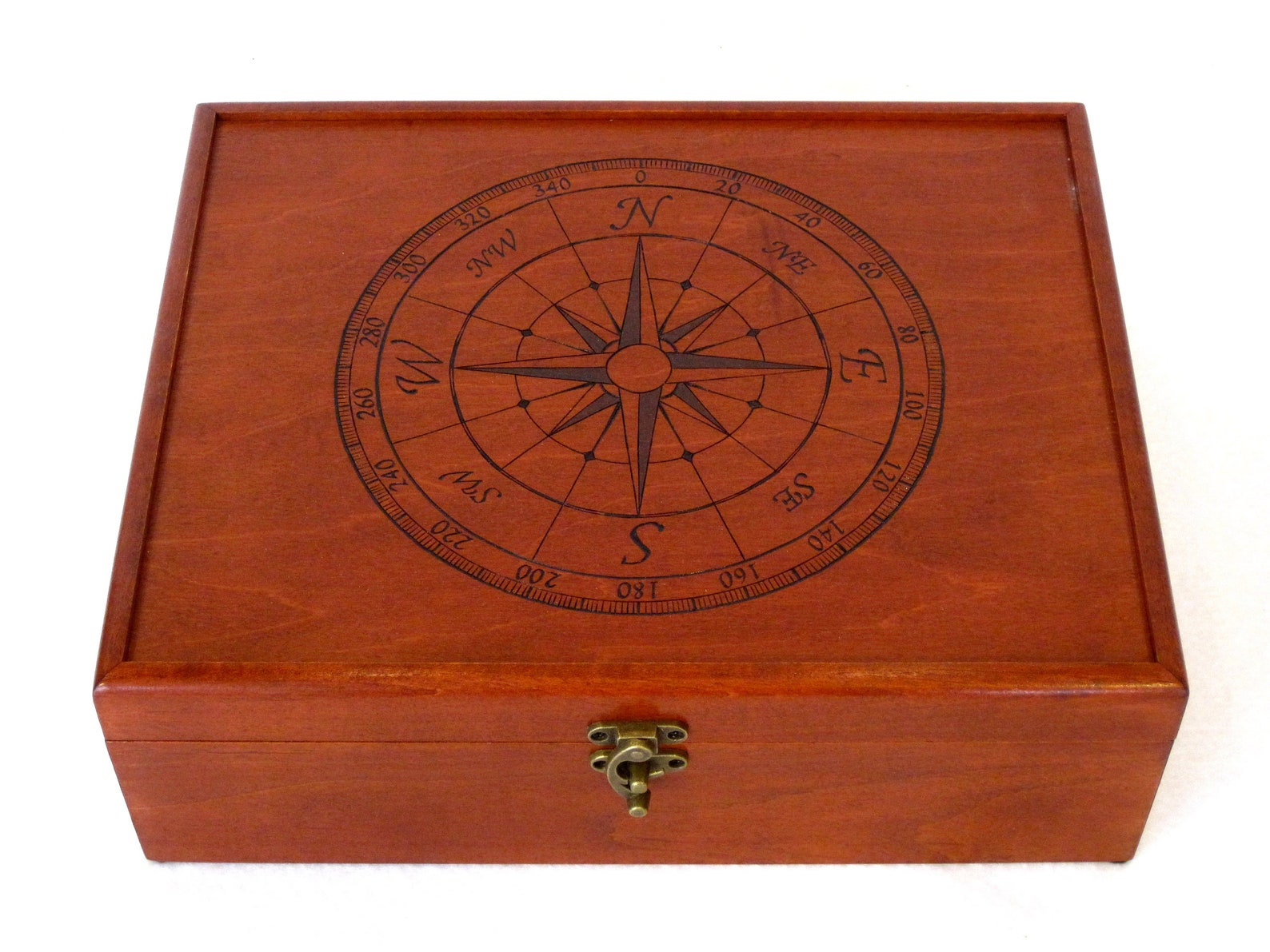 Navigator's Compass Keepsake Box: Custom Wooden Box for | Etsy