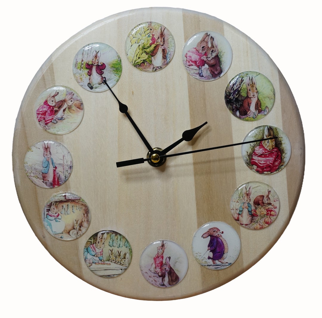 Beatrix Potter Peter Rabbit Wooden Clock Wall Clock 20cm - Etsy