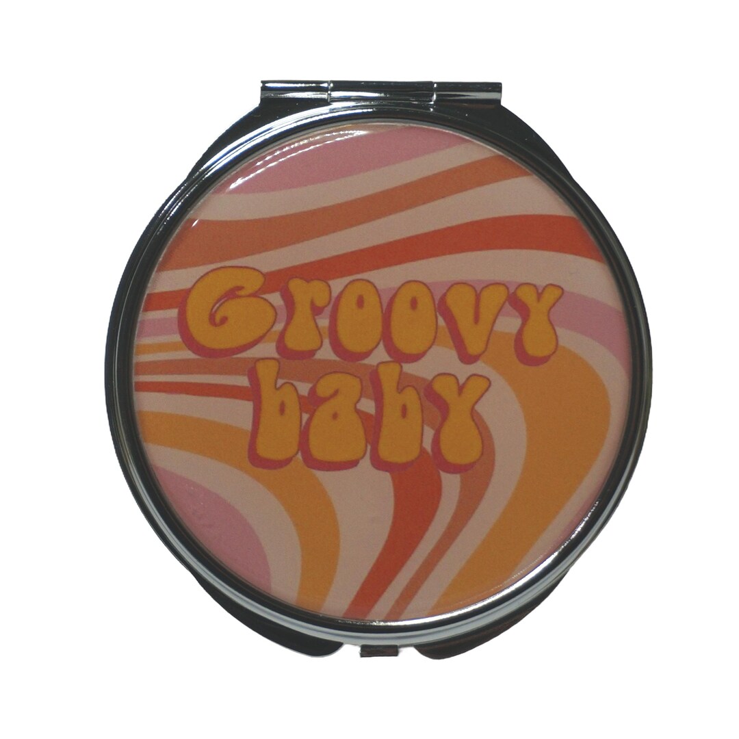 Groovy Baby, Hippy, 1960's, 1970's, Retro, Large Pill Box, Mirror ...